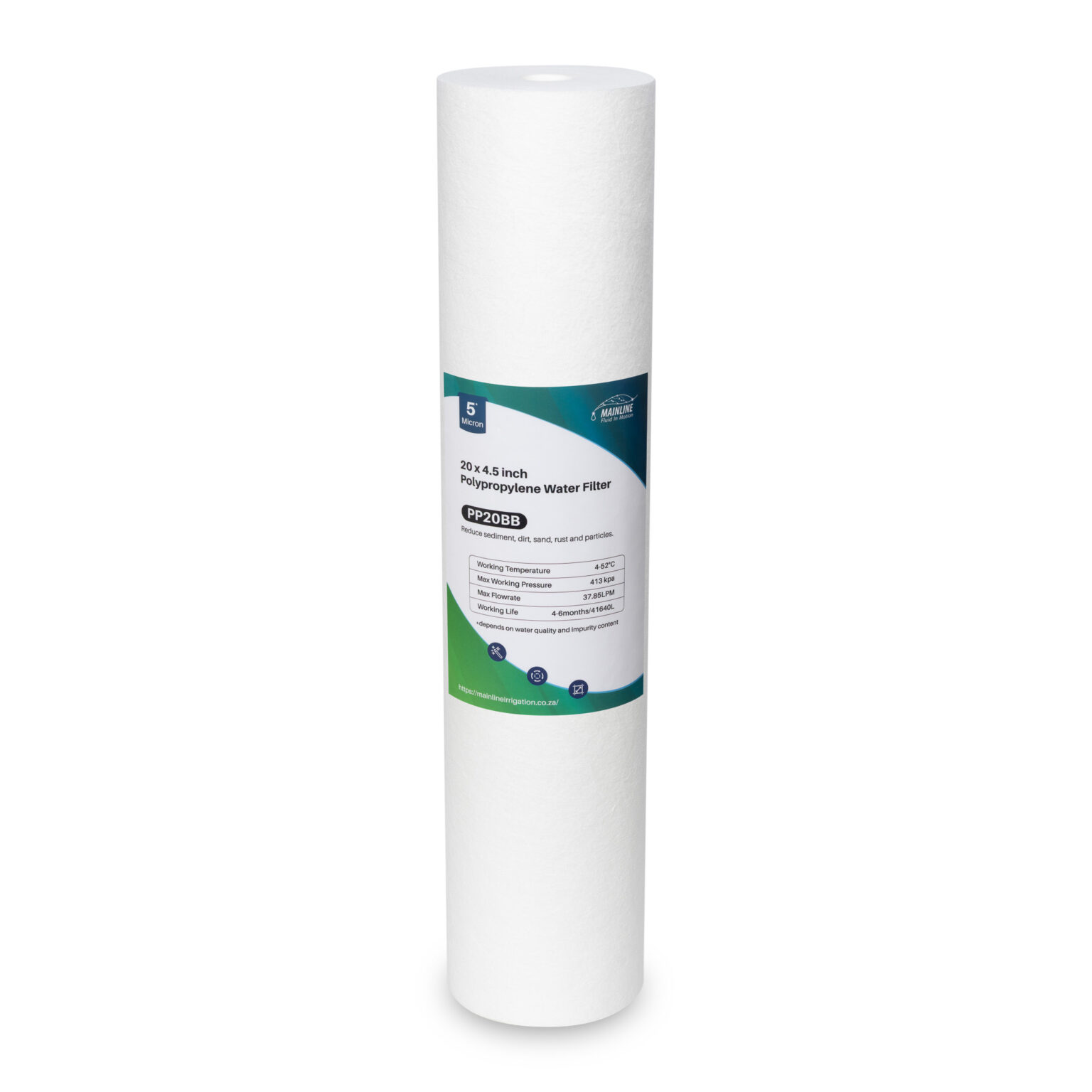 20" BB Poly Sediment Filter 5 Micron - Mainline Irrigation